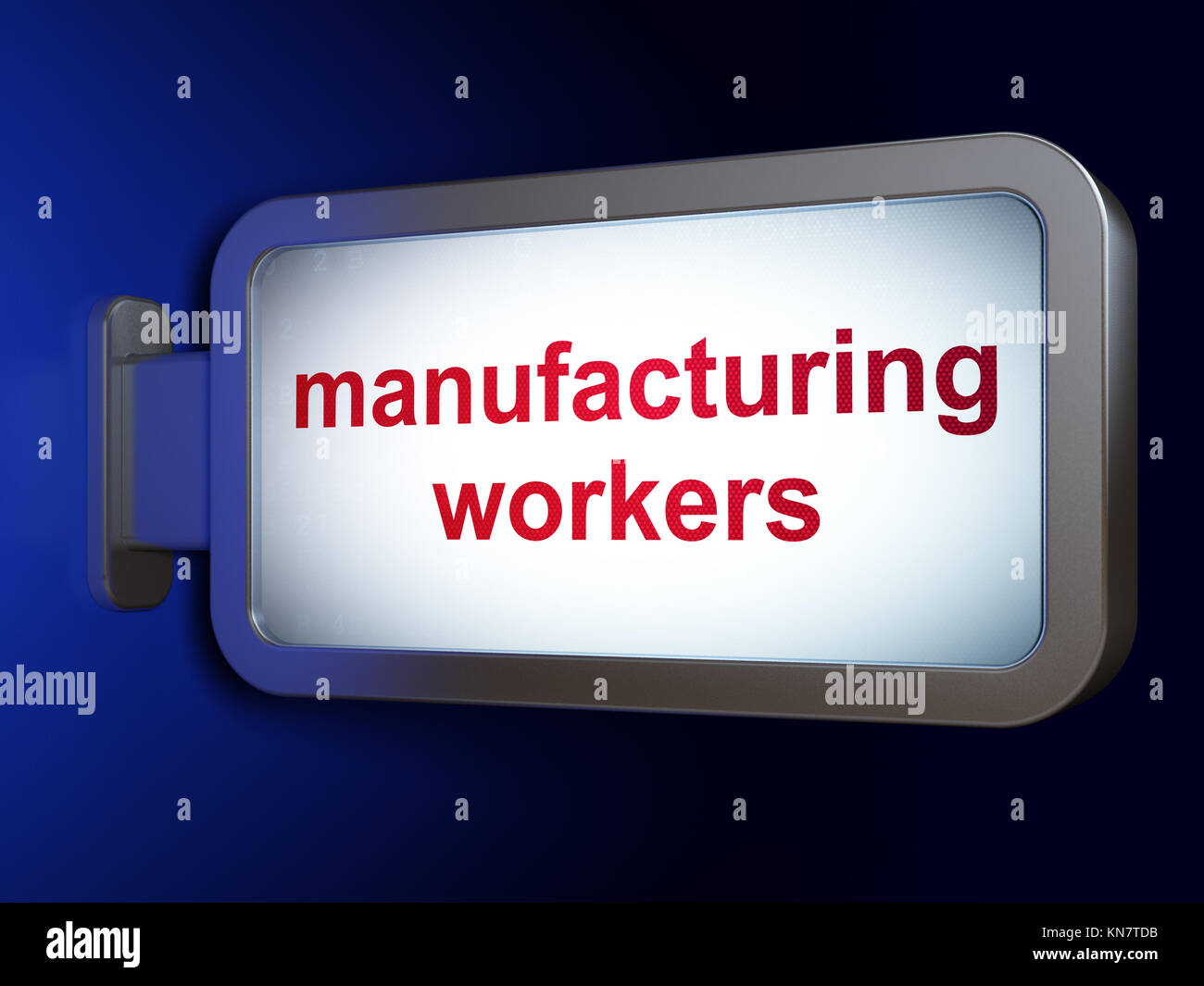 Manufacuring concept: Manufacturing Workers on billboard background ...