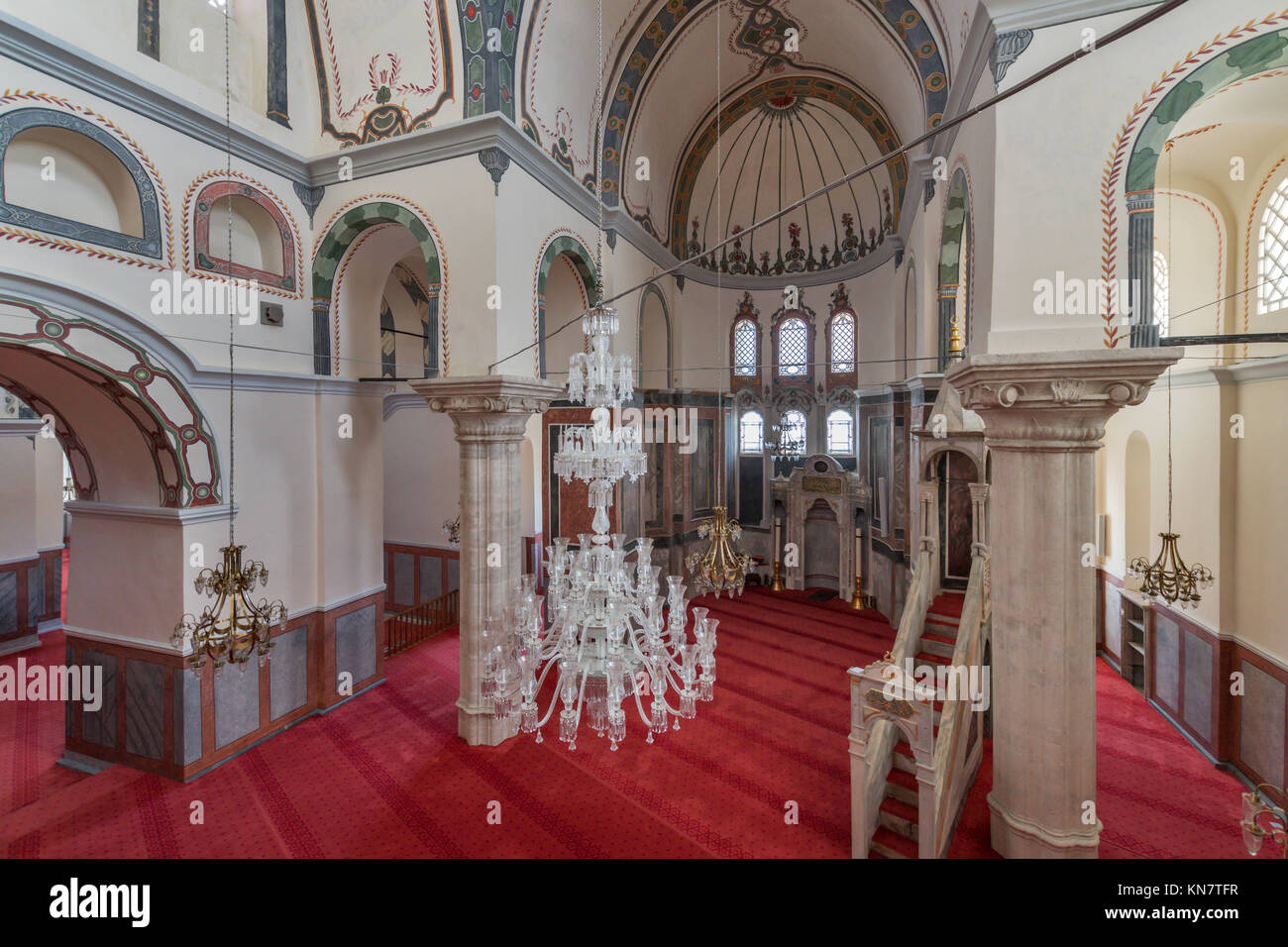 Interior view of The Zeyrek Mosque(Monastery of the Pantocrator ...