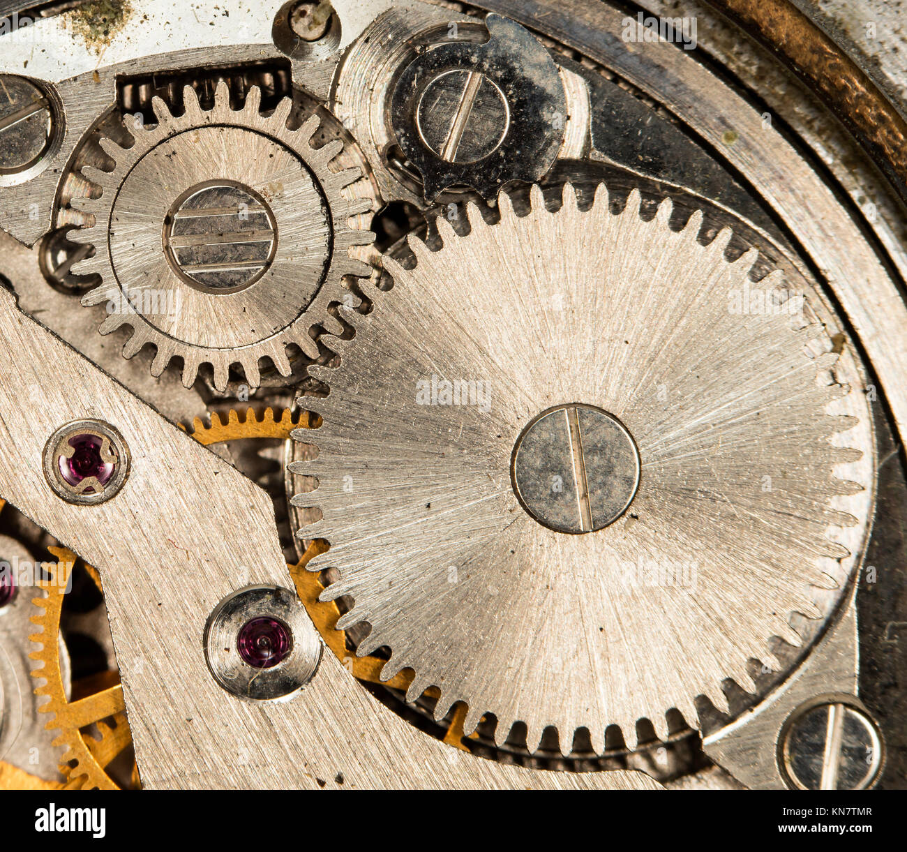 clockwork old mechanical USSR watch, high resolution and detail Stock ...