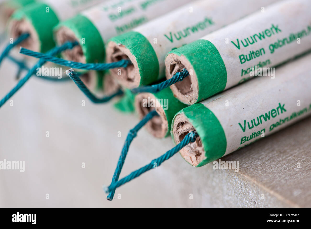 several firecrackers are lined up in a row Stock Photo - Alamy