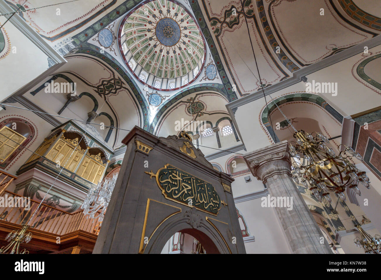 Interior view of The Zeyrek Mosque(Monastery of the Pantocrator ...