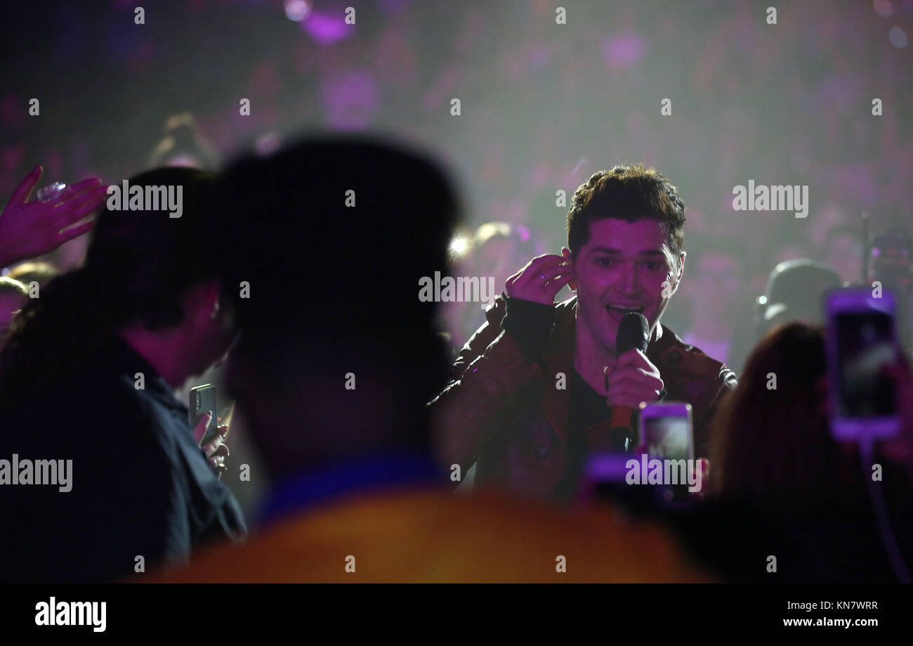 The Script perform on stage during day two of Capital's Jingle Bell ...