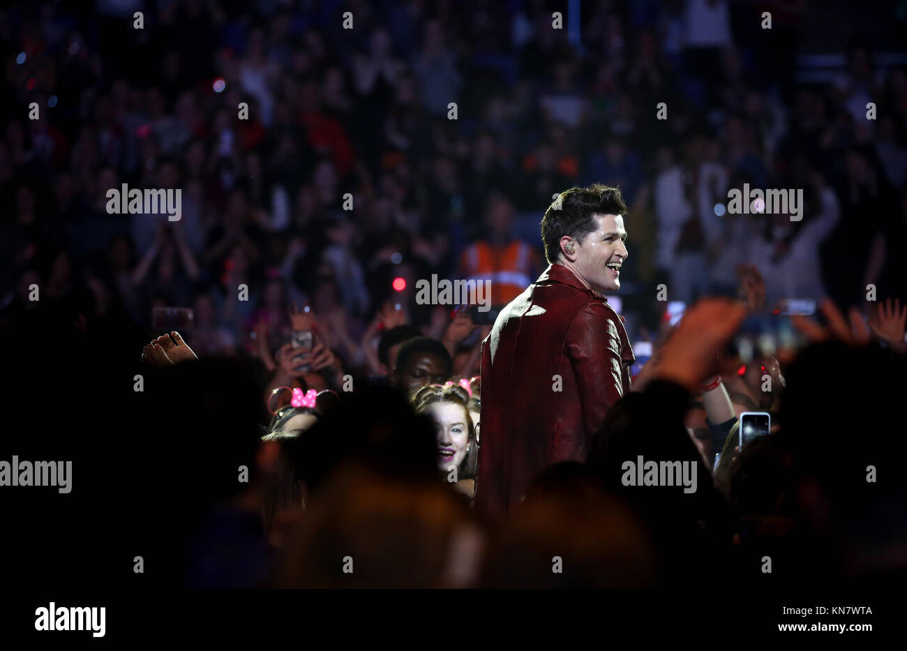 The Script perform on stage during day two of Capital's Jingle Bell ...