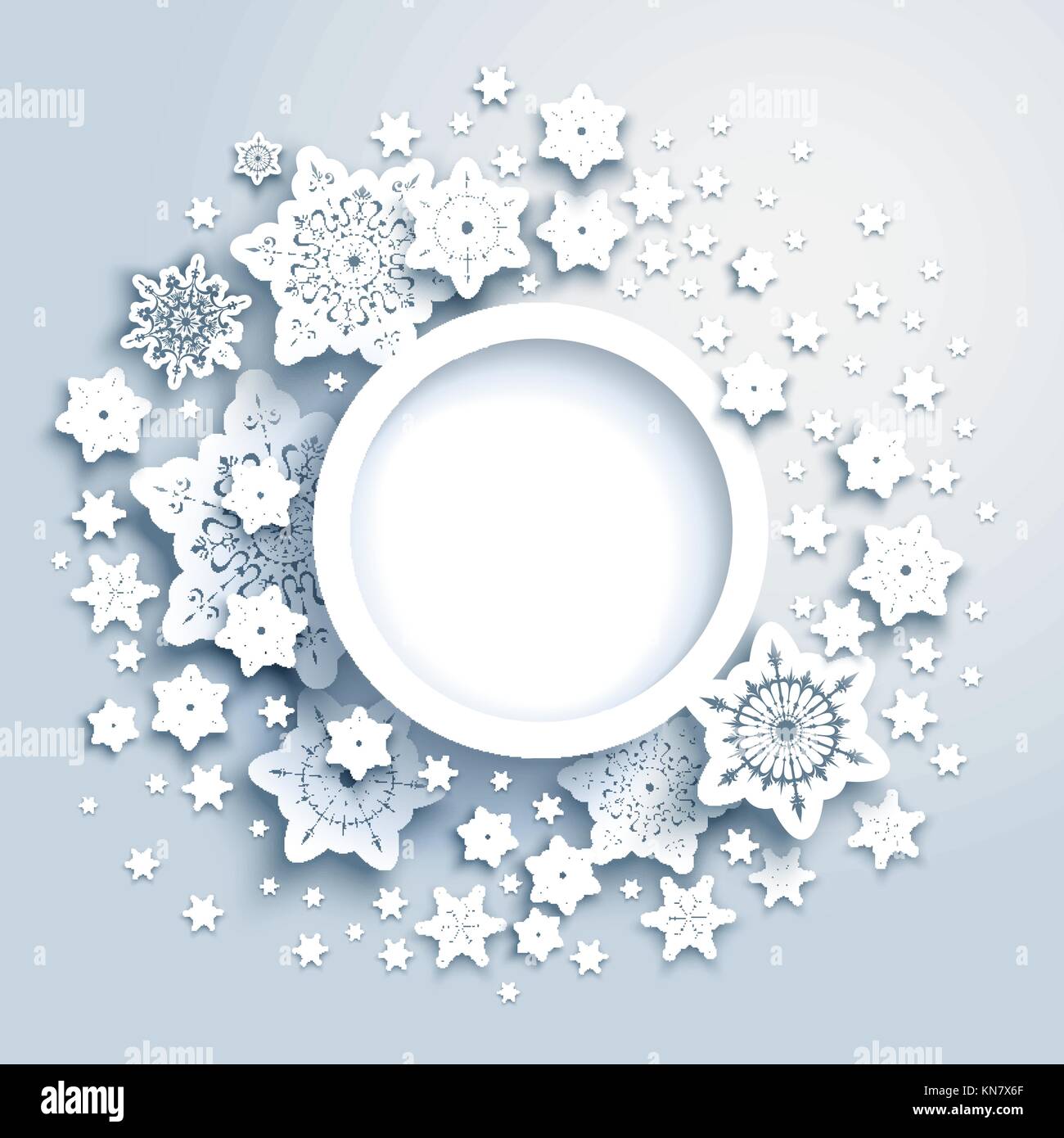 Winter snowflakes card frame Stock Vector Image & Art - Alamy