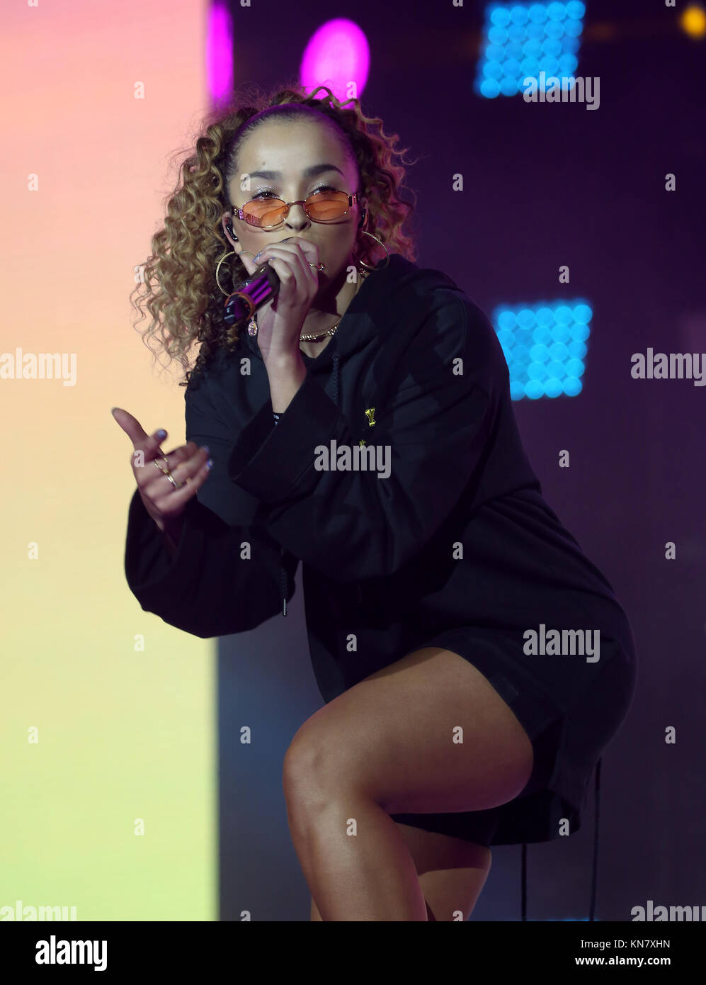 Ella Eyre performs with Sigala on stage during day two of Capital's ...