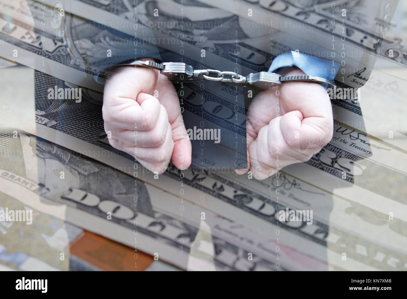 Money handcuffs hi-res stock photography and images - Alamy