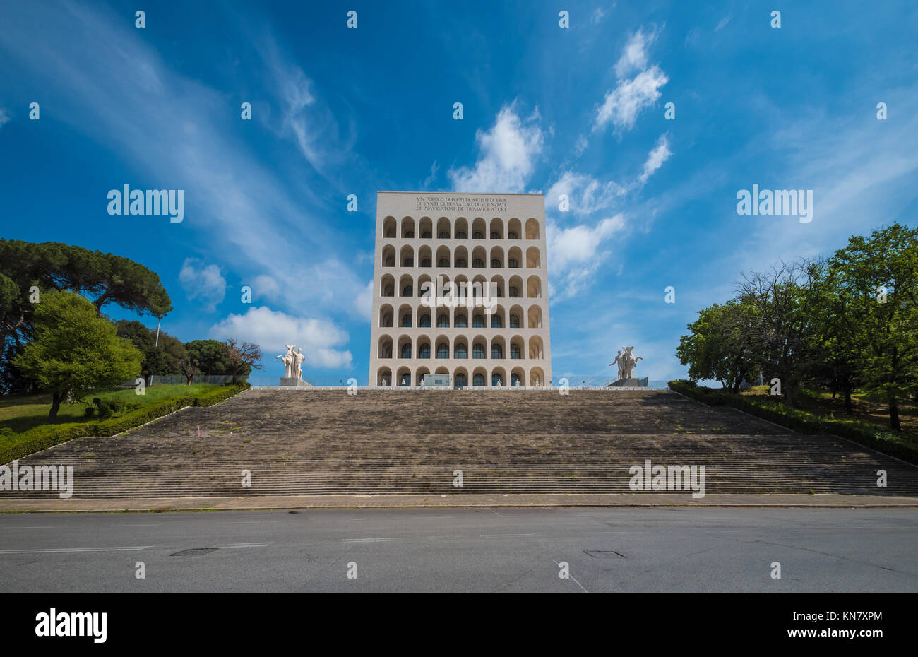 Rome, Italy - The 'Palazzo della Civiltà Italiana' in EUR district ...