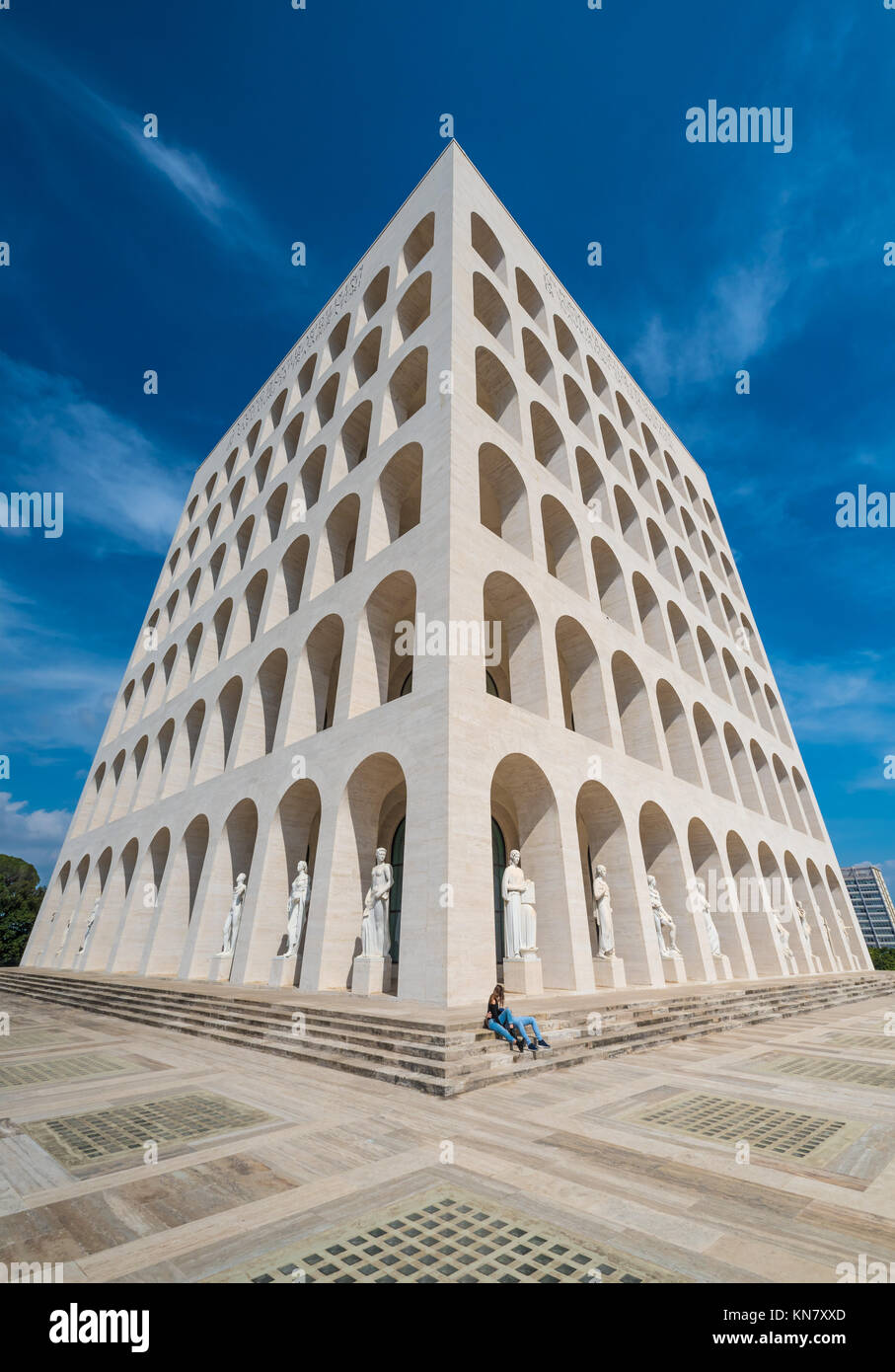 Rome, Italy - The 'Palazzo della Civiltà Italiana' in EUR district ...