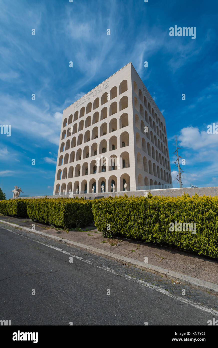 Rome, Italy - The 'Palazzo della Civiltà Italiana' in EUR district ...