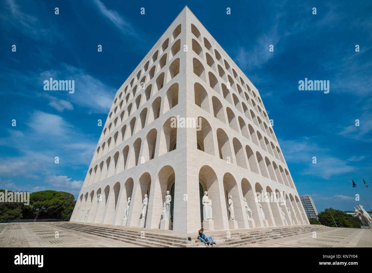 Rome, Italy - The 'Palazzo della Civiltà Italiana' in EUR district ...