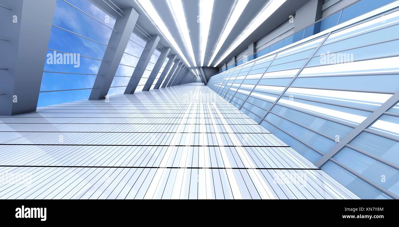 3D rendered Illustration. Airport architecture visualization Stock ...