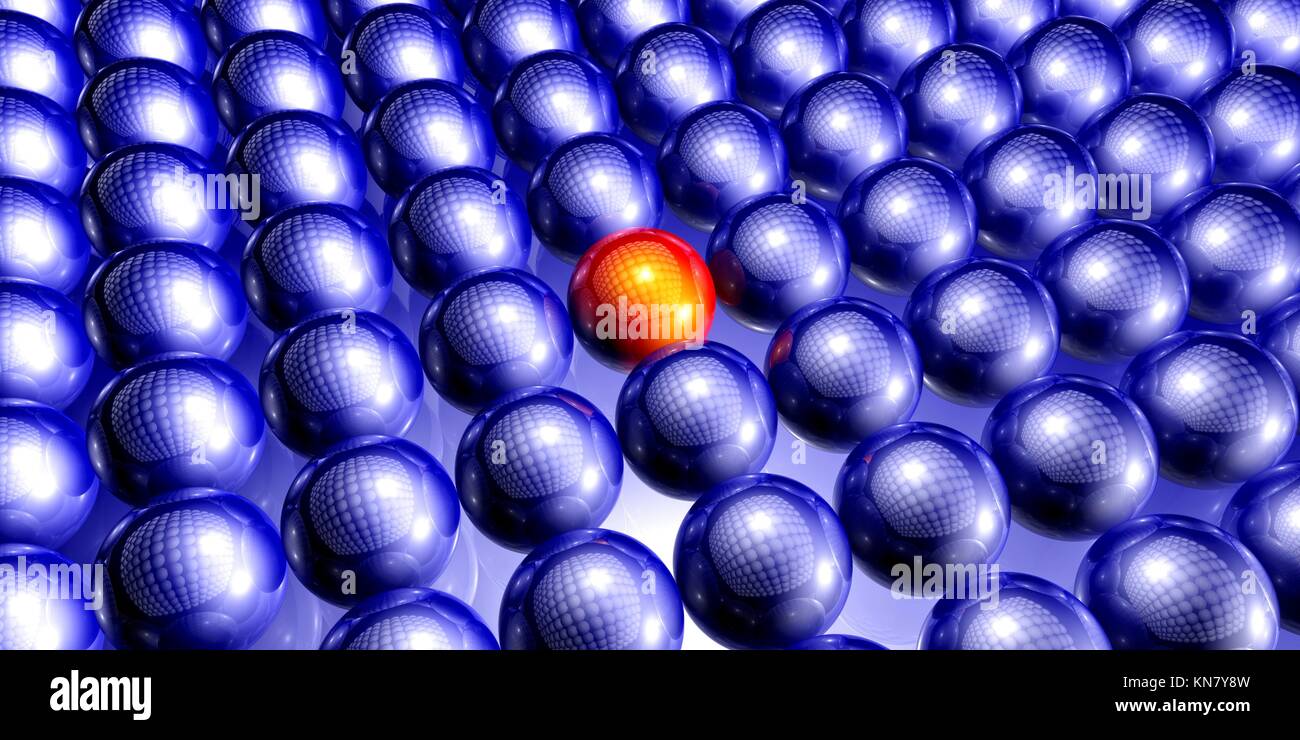 3D rendered Illustration. Abstract background of infinite spheres ...