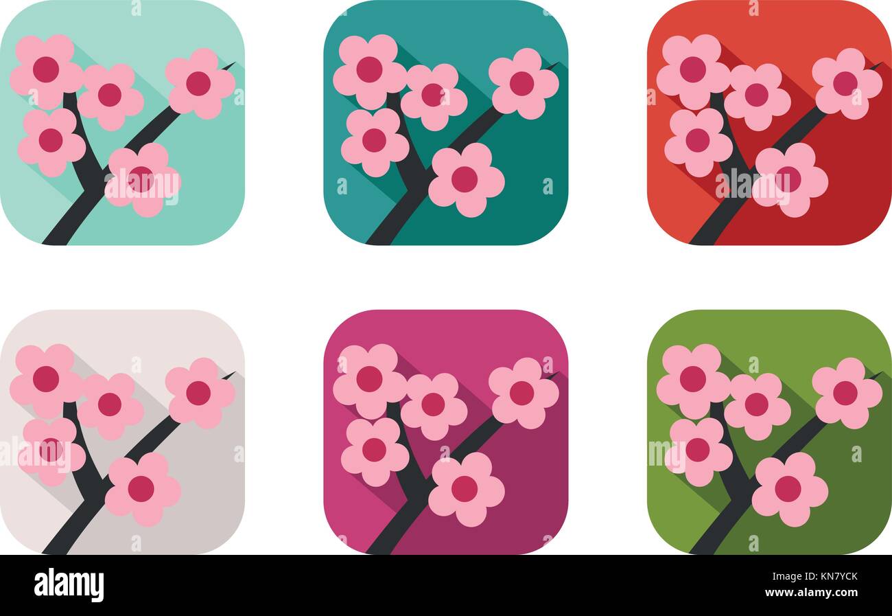 Colorful icon of spring flowers Stock Vector Image & Art - Alamy