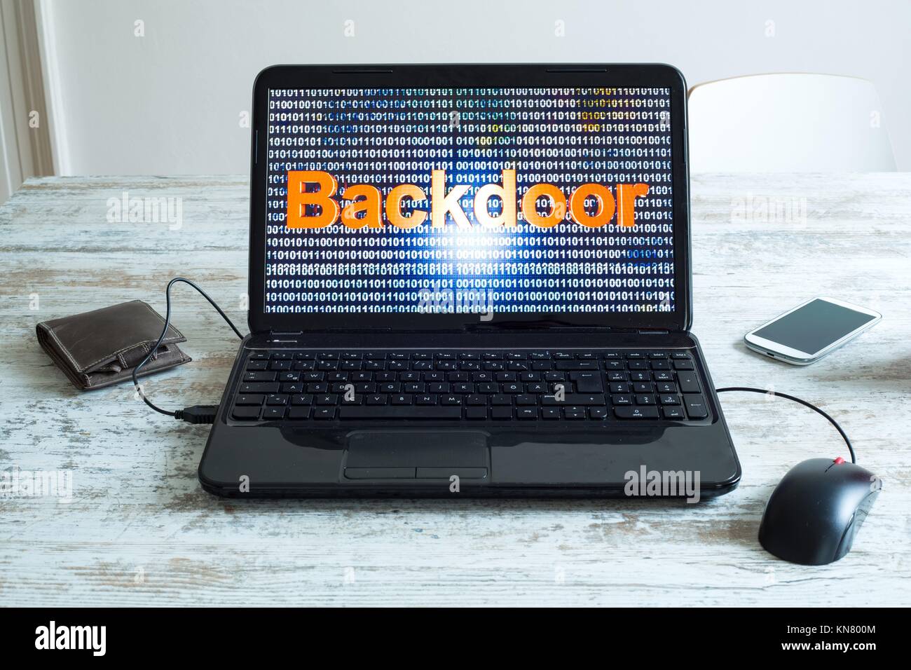 A software backdoor on a laptop computer Stock Photo - Alamy