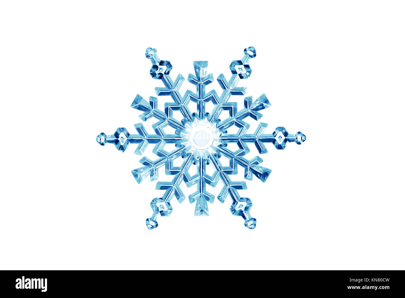 Blue snowflake, isolated on white background Stock Photo - Alamy
