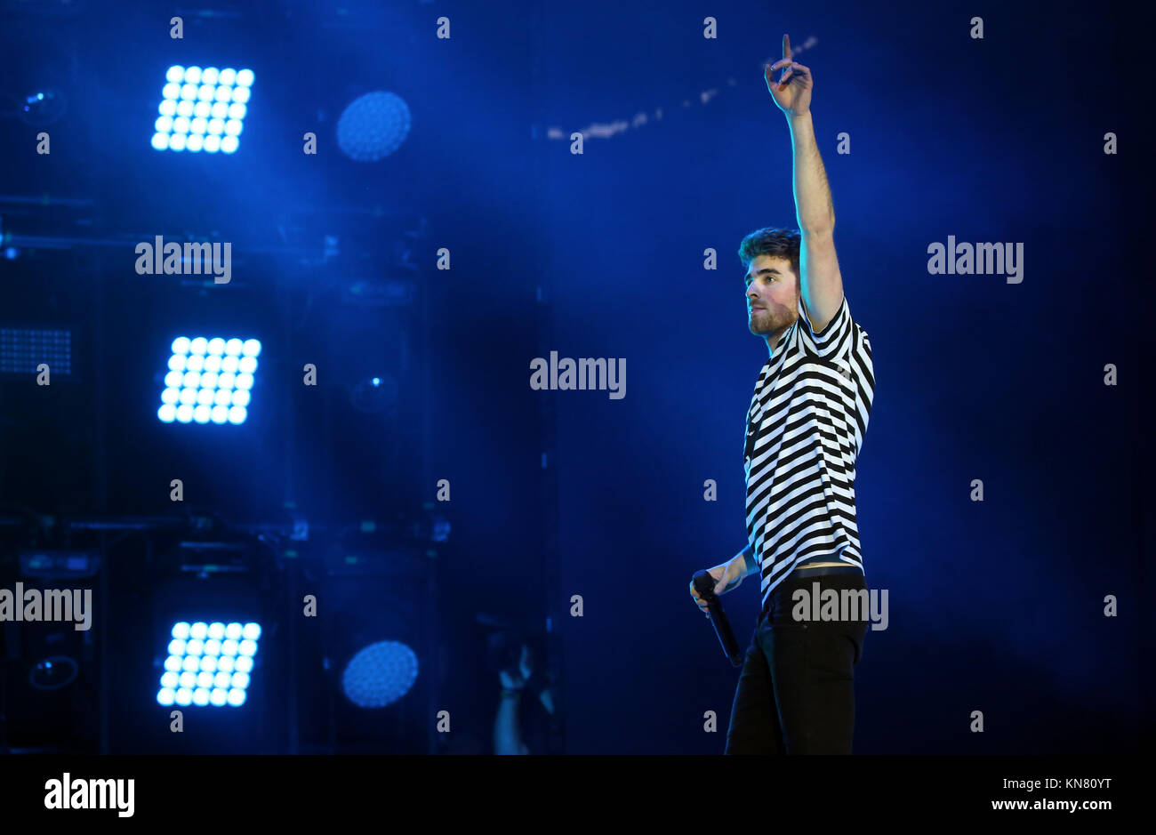 The Chainsmokers perform on stage during day two of Capital's Jingle ...