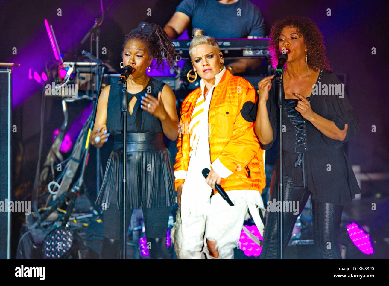 Berlin, Germany. 09th Dec, 2017. Pink performs live on stage as part of ...