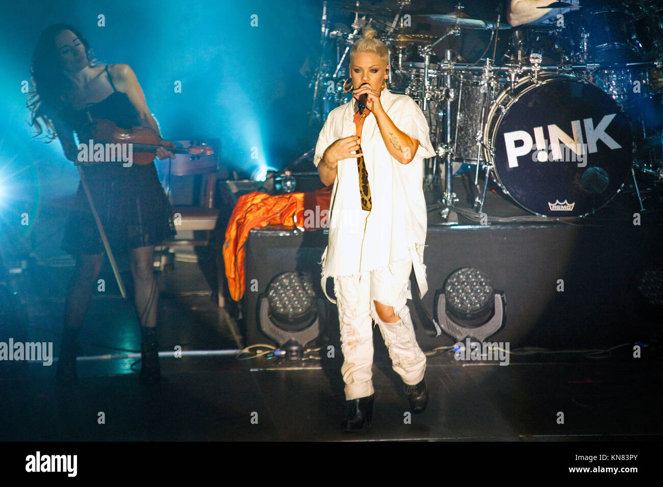 Berlin, Germany. 09th Dec, 2017. Pink performs live on stage as part of ...