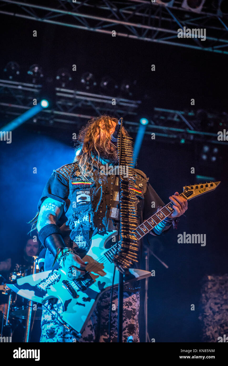 Milan, Italy. 5 December 2017. Brasilian band Cavalera Conspiracy with ...