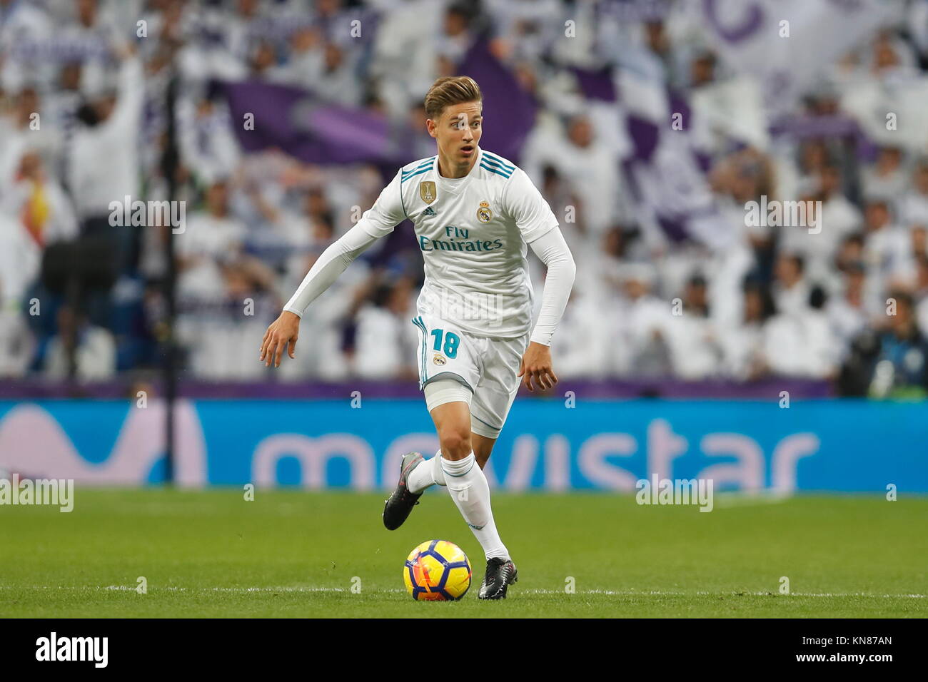 Madrid, Spain. 9th Dec, 2017. Marcos Llorente (Real) Football/Soccer ...