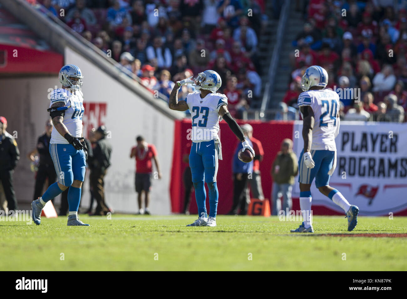 Tampa, Florida, USA. 10th Dec, 2017. Detroit Lions cornerback Darius ...