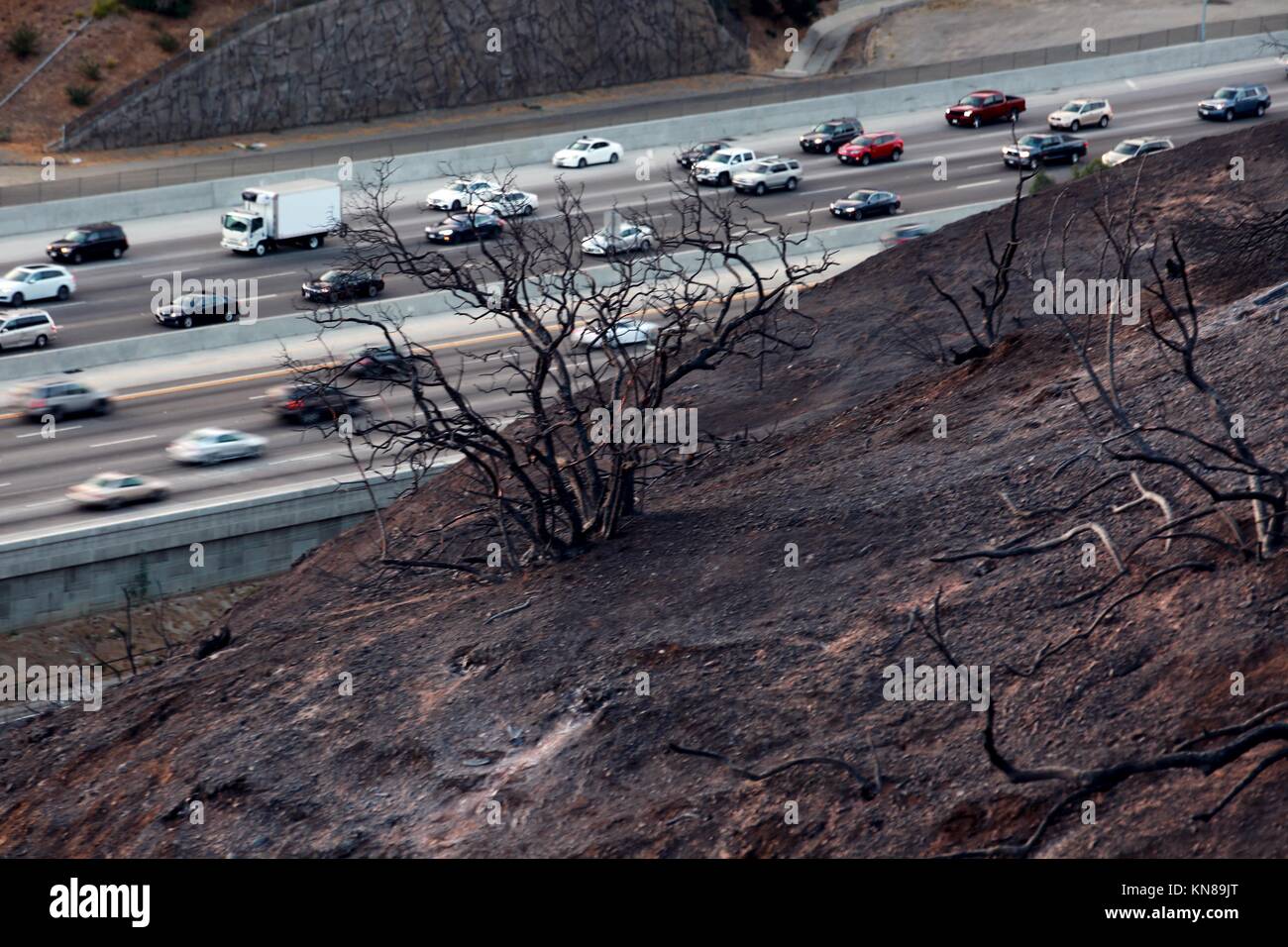 Los Angeles, California, USA. 9th Dec, 2017. View of the I-405 from ...