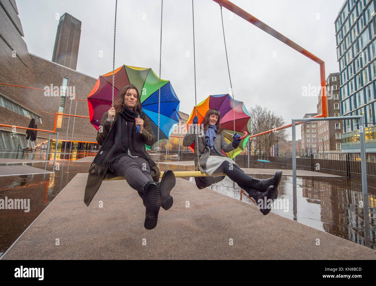 Tate Modern, London, UK. 11 December, 2017. Eleven swings have been ...