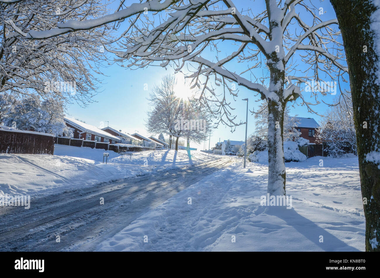Arctic conditions bring snow to the UK Stock Photo - Alamy