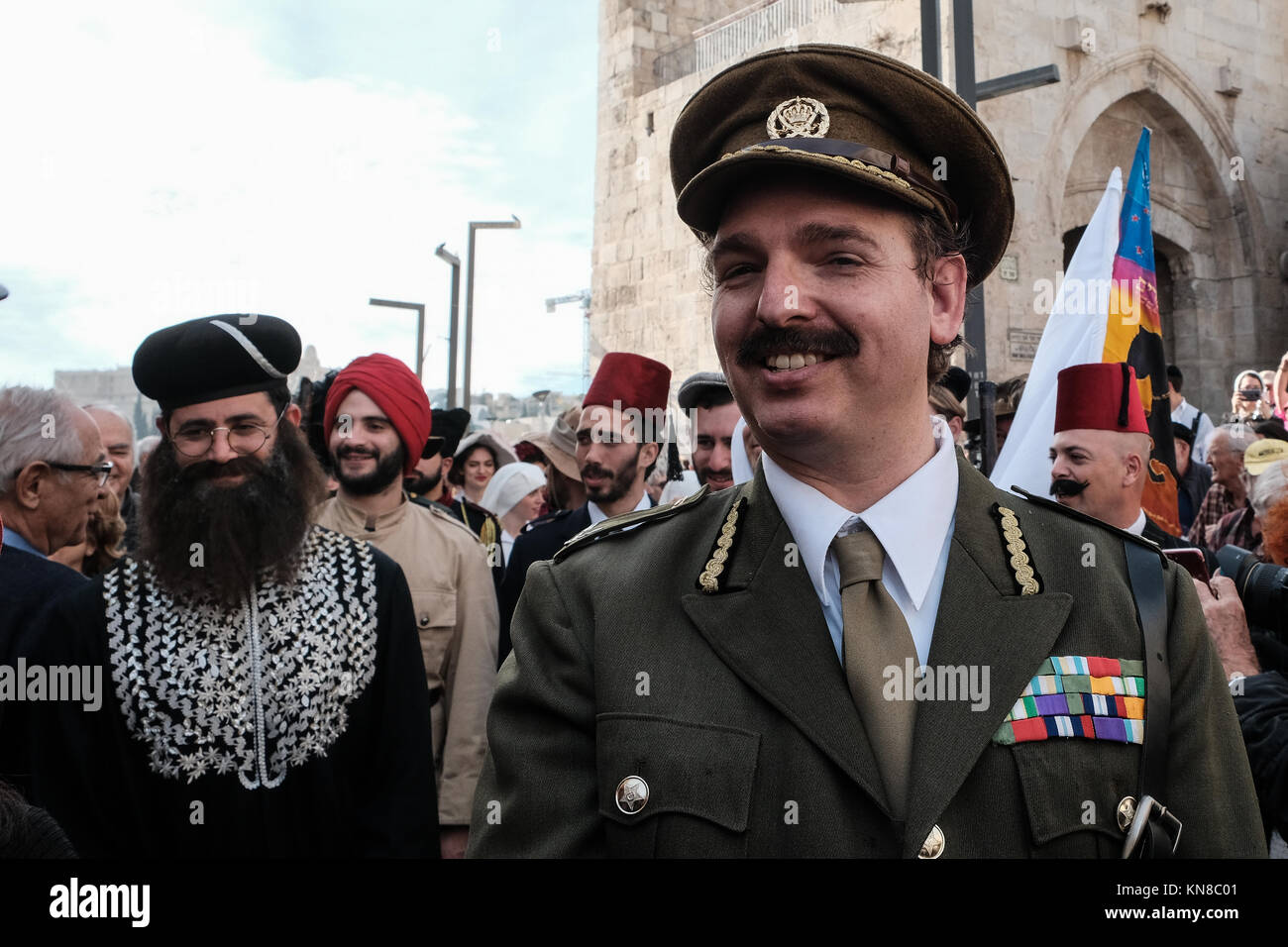 Jerusalem, Israel. 11th December, 2017. Actors reenact the historic ...