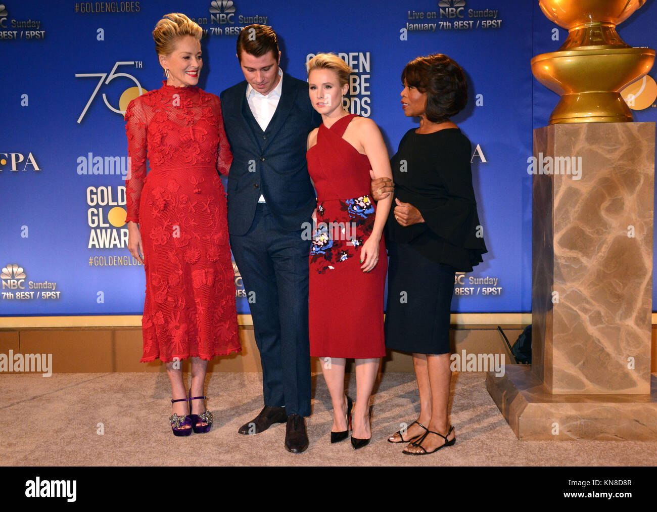 Los Angeles, USA. 11th Dec, 2017. Sharon Stone. Garrett Hedlund ...