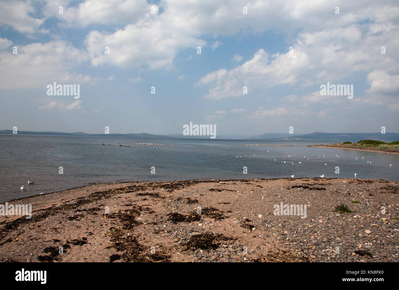 Noddsdale Water entering the sea at Largs Ayshire Scotland Stock Photo ...