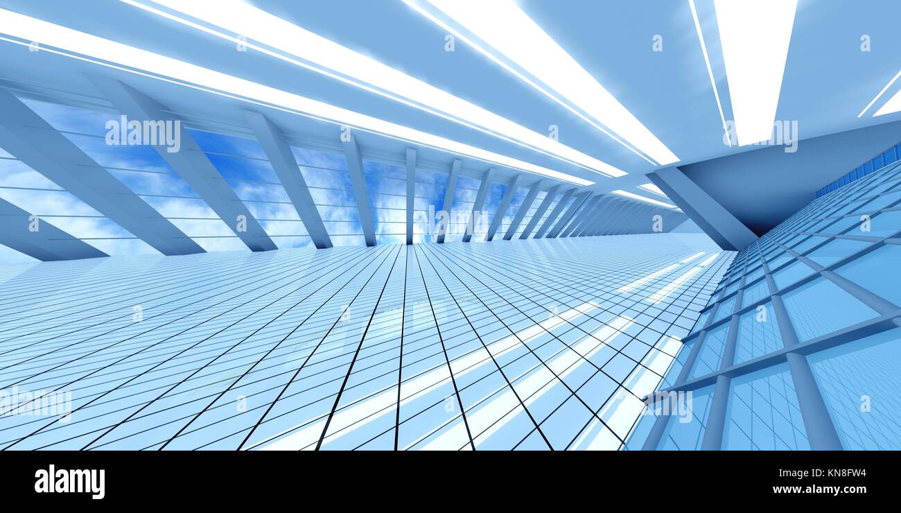 3D rendered Illustration. Airport architecture visualization Stock ...