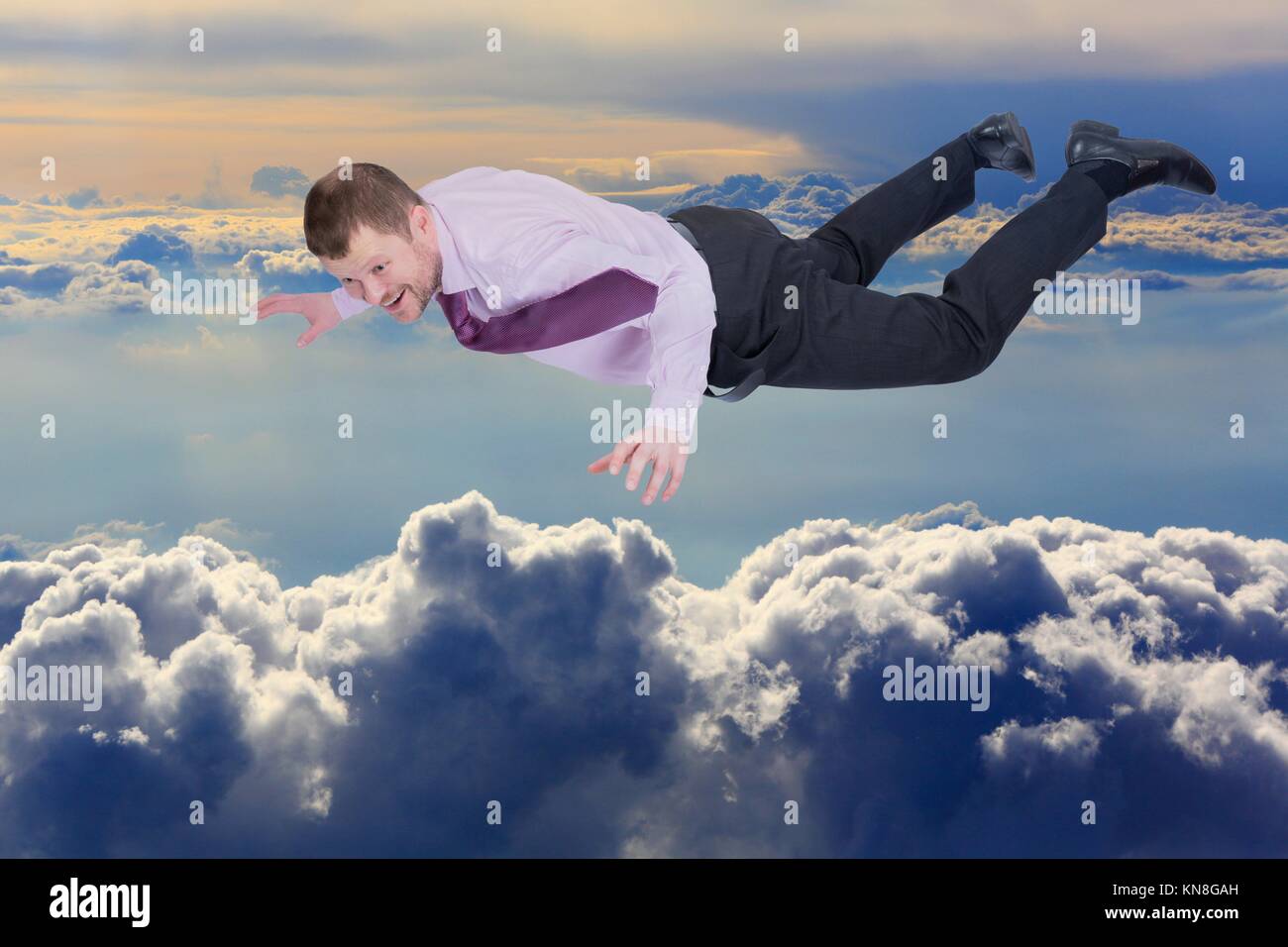 Person Falling Down From The Sky