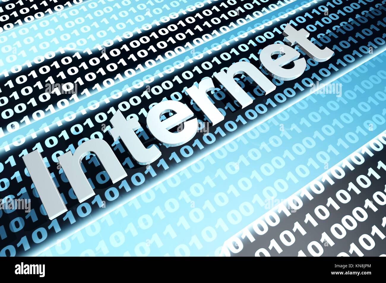 The word Internet in front of a binary background Stock Photo - Alamy
