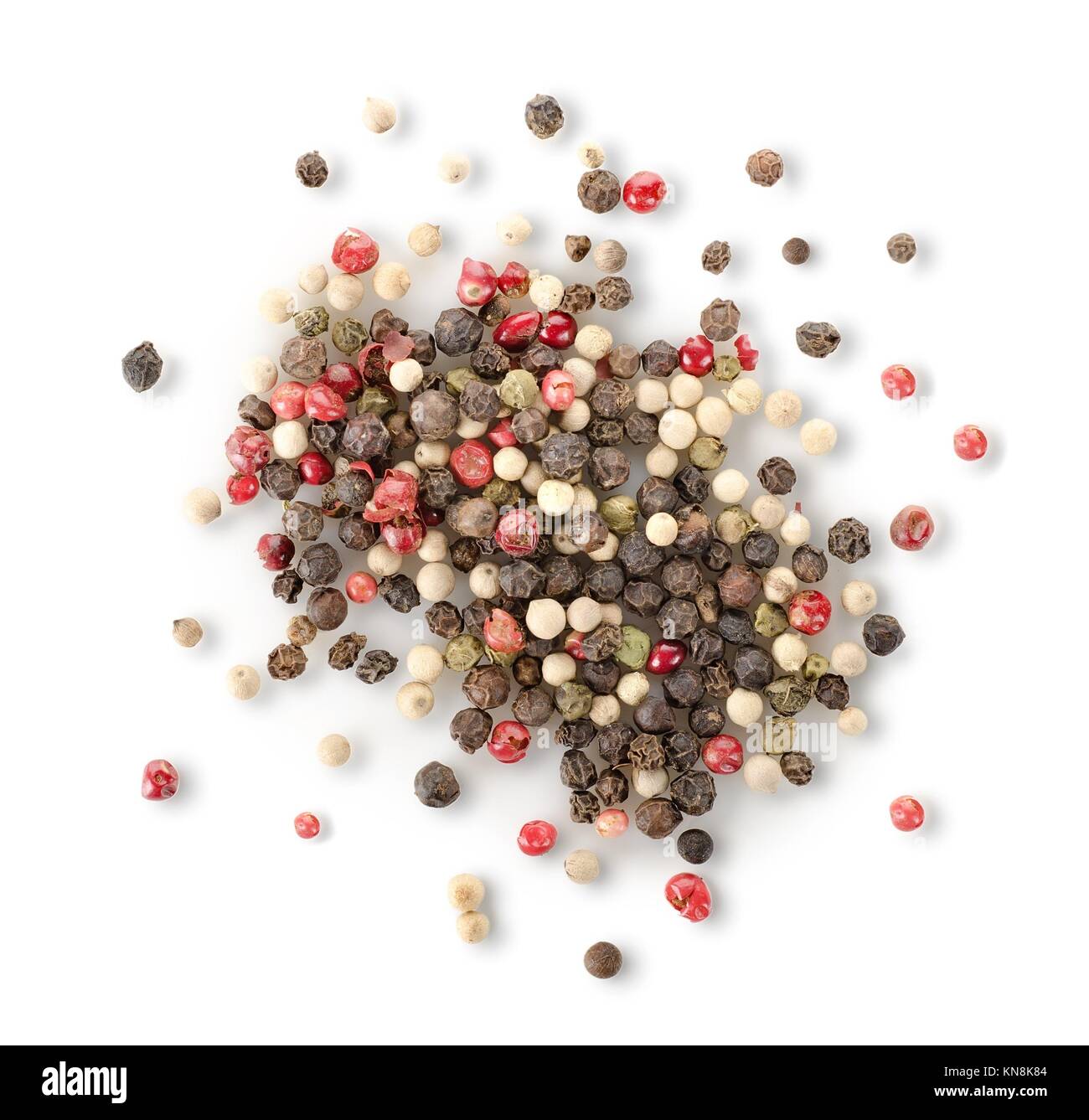 Spices of red and black pepper isolated on white background Stock Photo ...