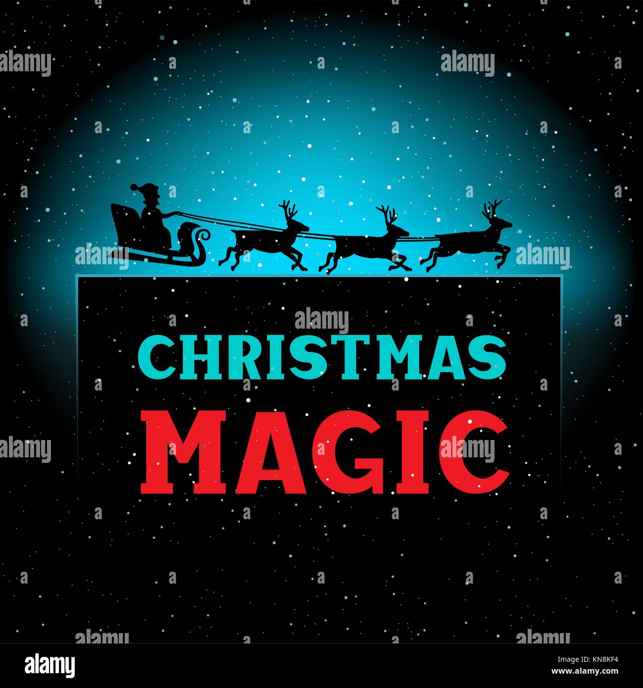 Christmas magic night Santa time Stock Vector Image & Art - Alamy