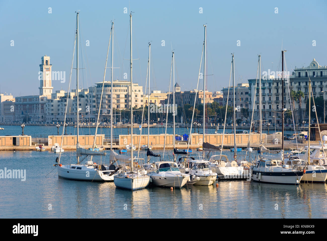 Panoramic view of the port of Bari, Apulia, Italy Stock Photo - Alamy