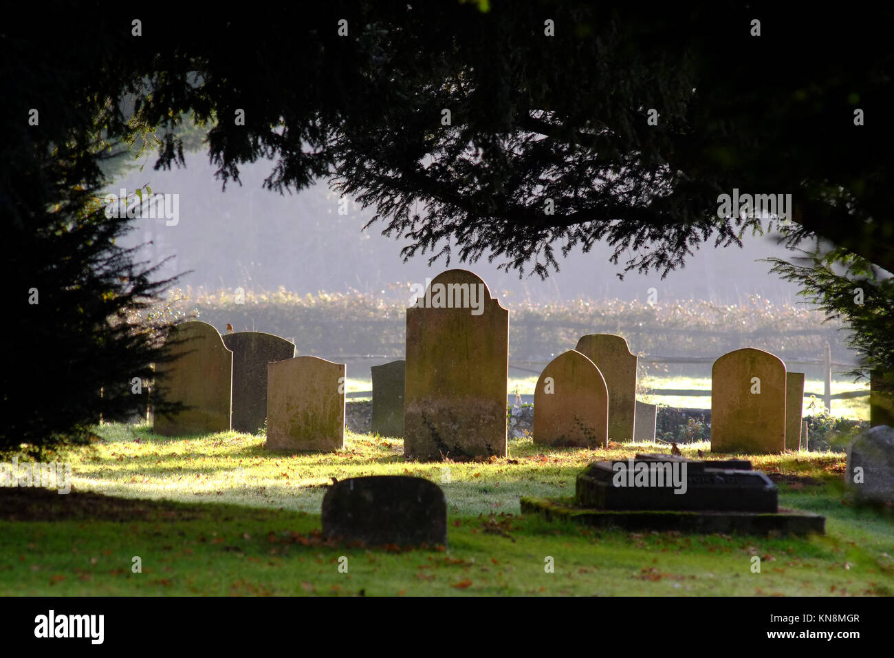 Headstones gravestones in country hi-res stock photography and images ...