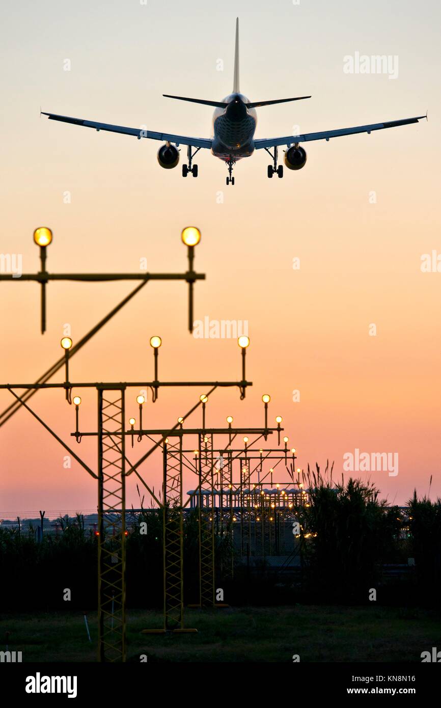 Image Plane In Sunset Sky High Resolution Stock Photography and Images ...