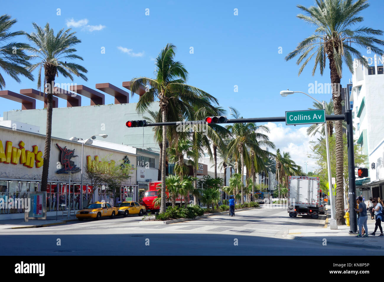 North beach collins avenue hi-res stock photography and images - Alamy