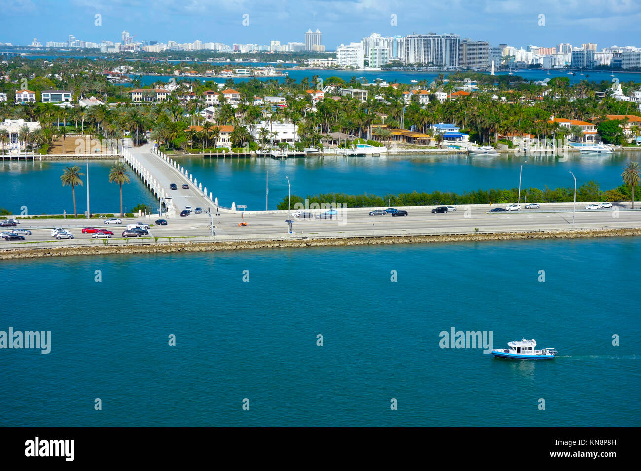 Aerial view of Miami, Florida, USA Stock Photo - Alamy