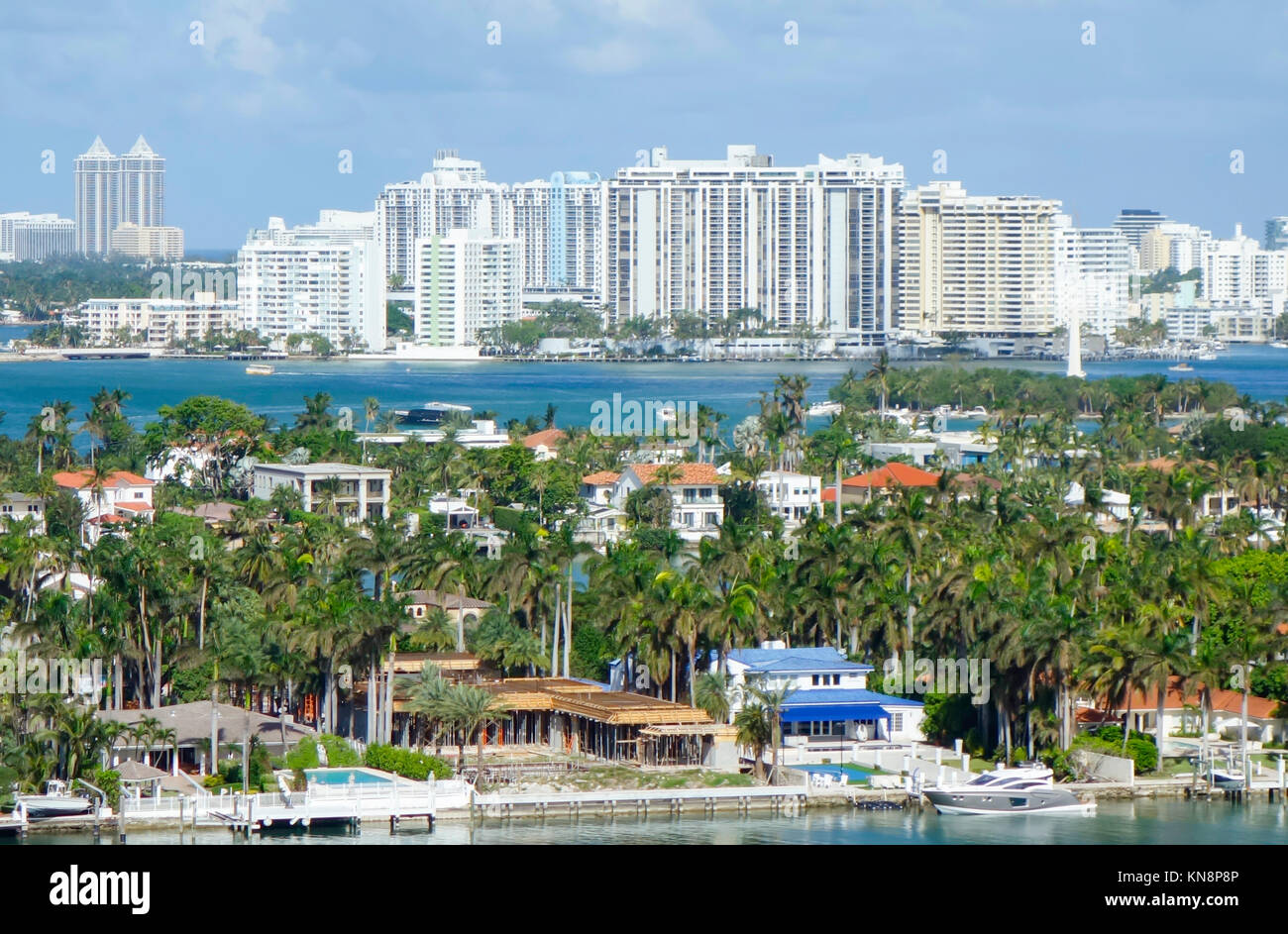 Aerial view of Miami, Florida, USA Stock Photo - Alamy