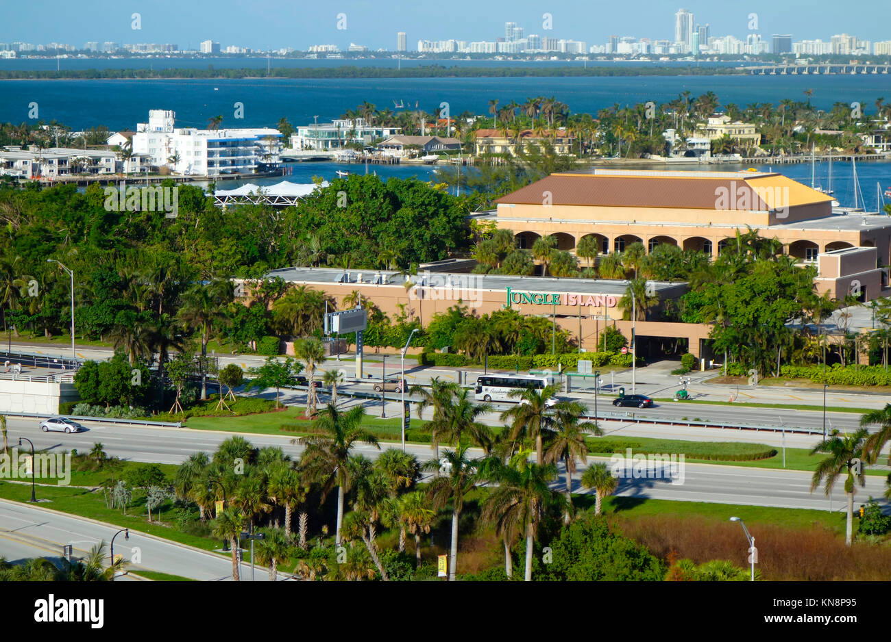 Aerial view of Miami, Florida, USA Stock Photo - Alamy