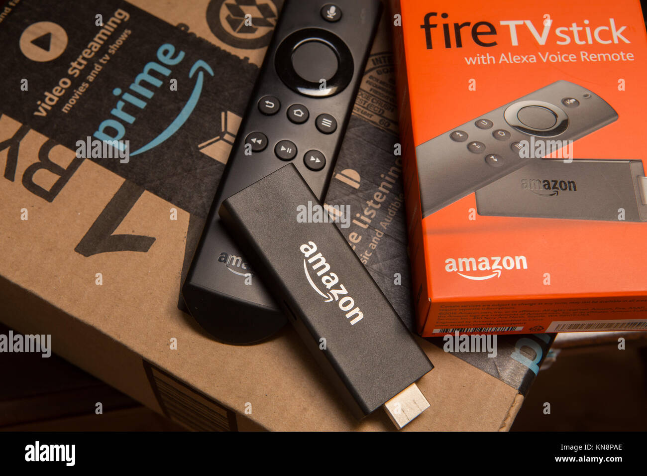 2nd generation Amazon TV Fire Stick with Alexa voice remote control ...