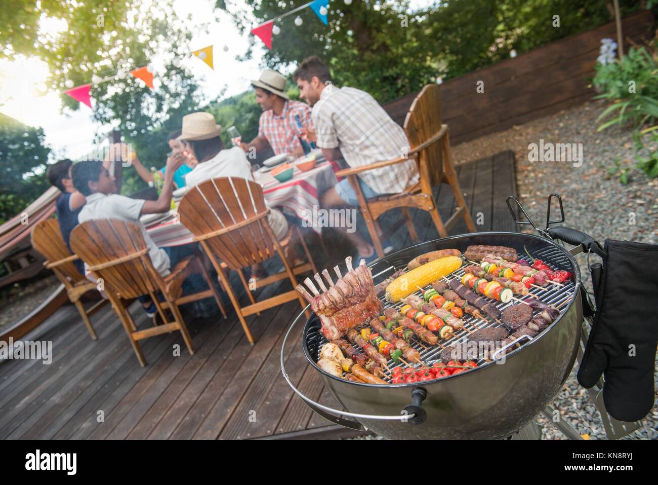 Family Having Barbecue Garden High Resolution Stock Photography and ...