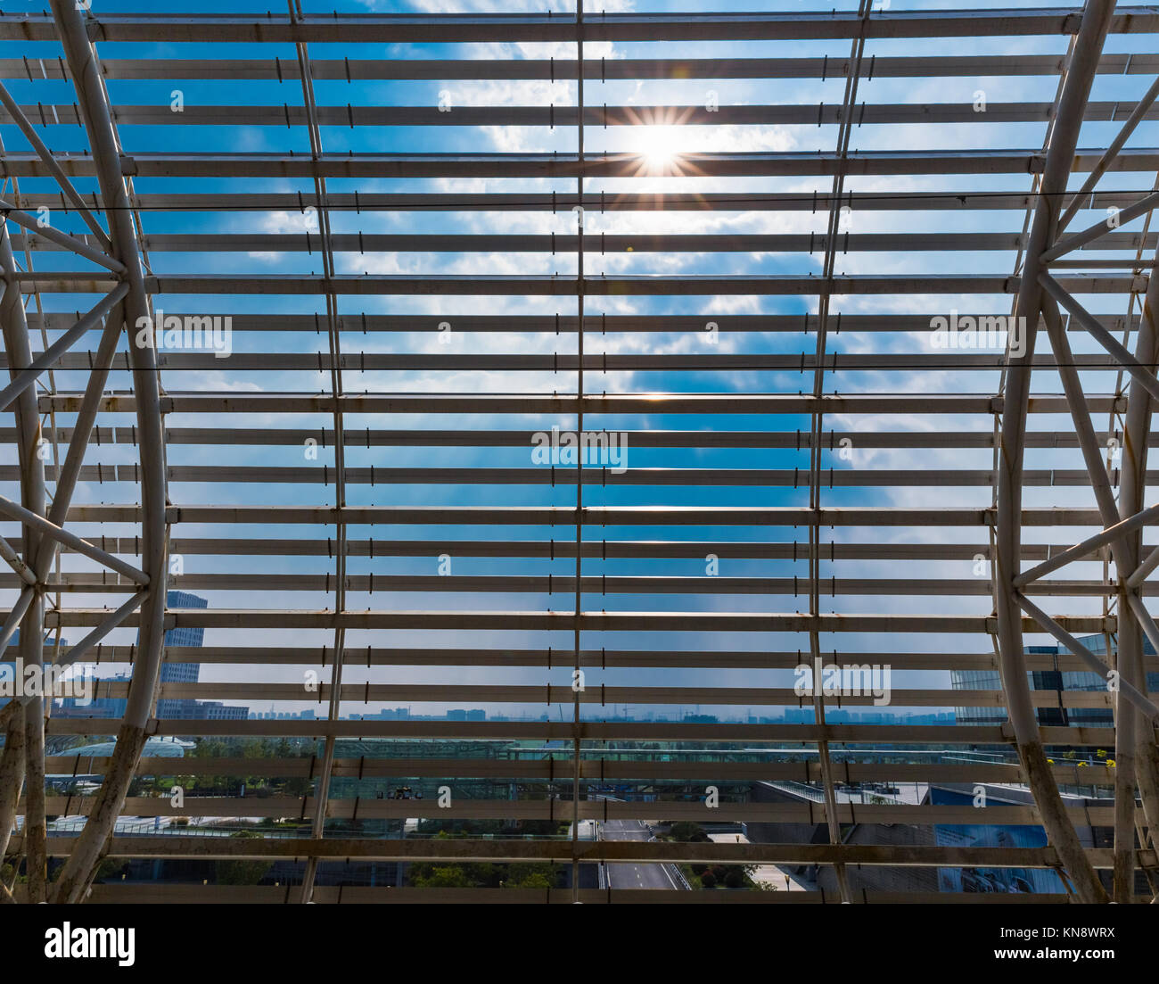 Cityscape Viewed Through Window in Shanghai,China Stock Photo - Alamy