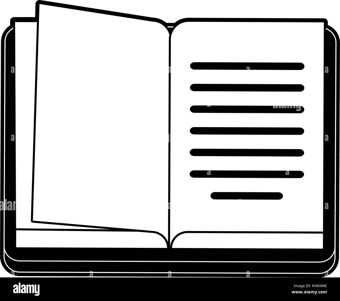 Book open isolated Stock Vector Image & Art - Alamy