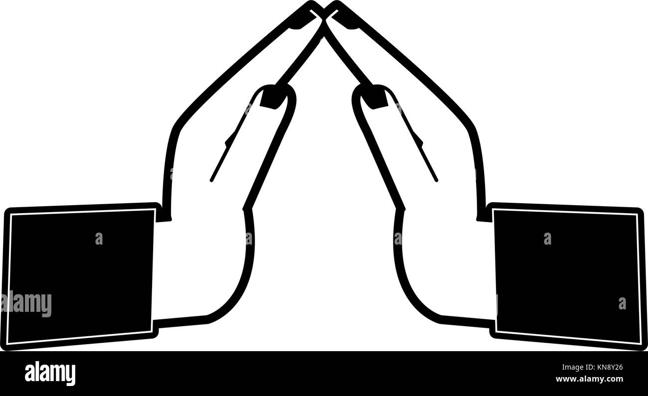 Praying man line icon Stock Vector Images - Alamy