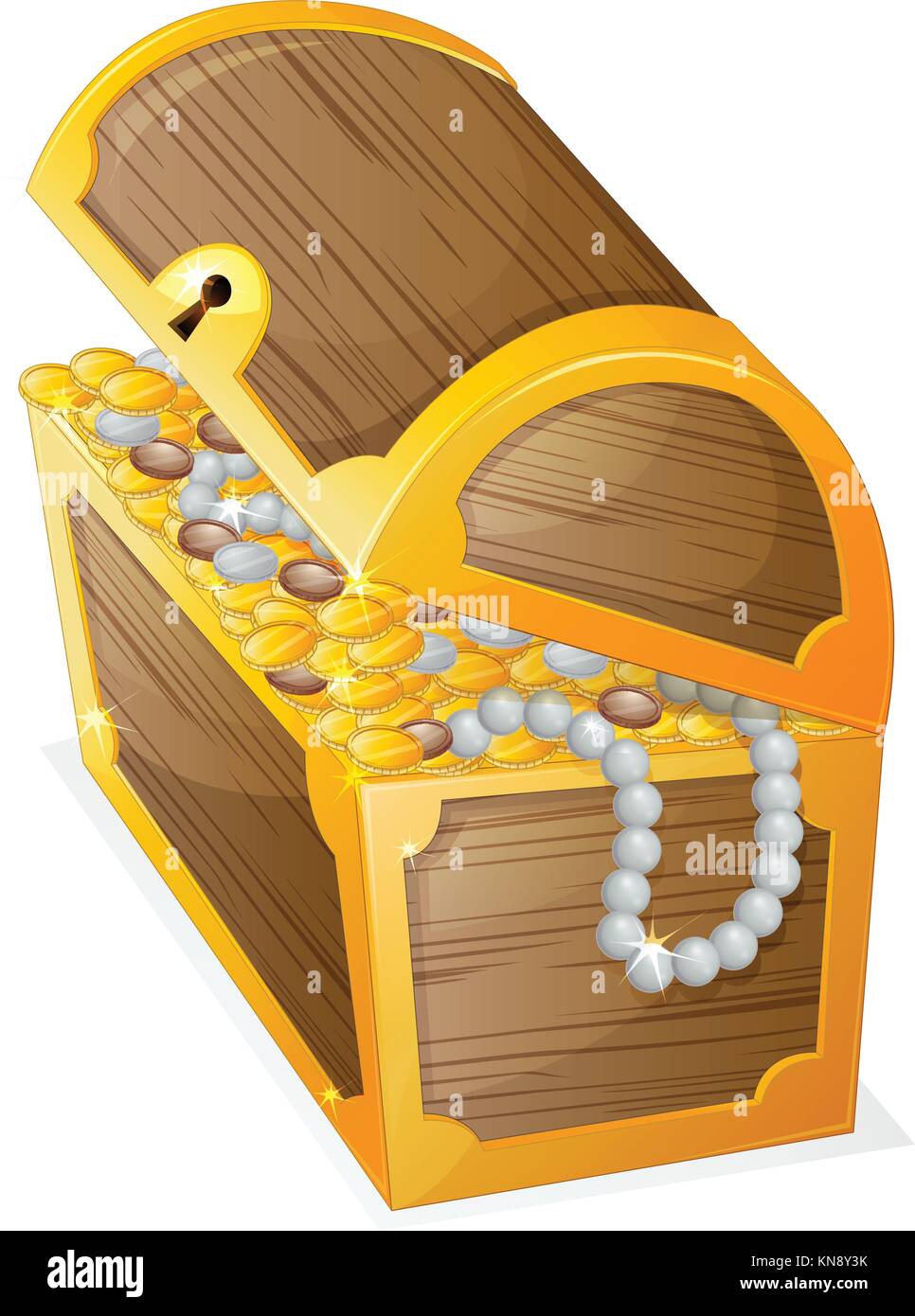 illustration of a jewellery box on a white background Stock Vector ...