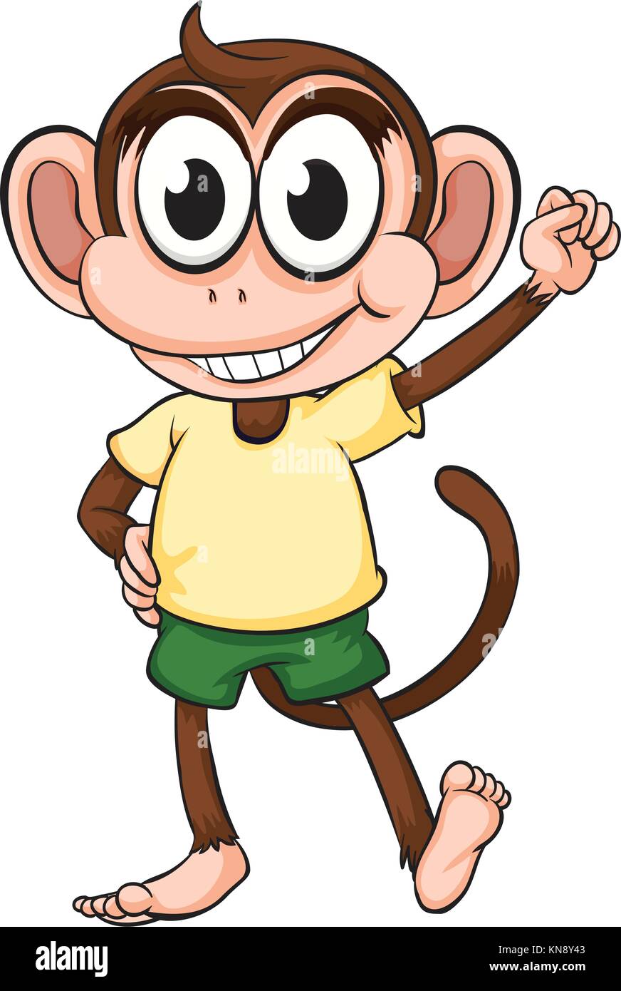 Illustration of a monkey on a white background Stock Vector Image & Art ...